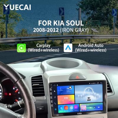 China Yuecai 9inch Iron GrayTouch Screen Display Ips/Qled/2k Car Dvd Player Gps Navigation System Head Unit for KIA SOUL 2008-2012 with Carplay/Auto and DSP for sale