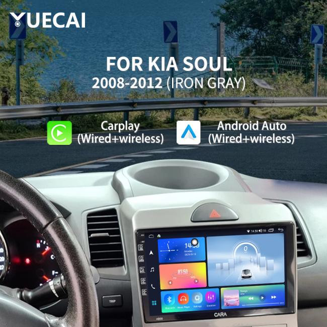 Front view of Yuecai 9inch car head unit for KIA SOUL