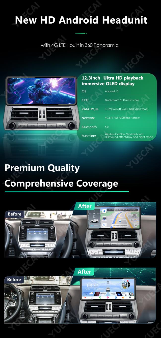 Side view of head unit installation