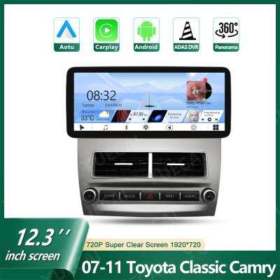 중국 12.3인치 안드로이드 13 자동차 헤드 유닛 토요타 캠리 2007-2011 판매용