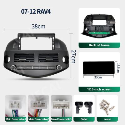 중국 2007-2012 RAV4용 12.3인치 안드로이드 13 카 헤드 유닛, BT 5.0 DSP GPS 포함 판매용