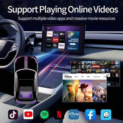 China Factory Price 7 Colors ABS Material Android Carplay Box Wireless Carplay Adapter with 5G WIFI BT 5.0 2IN1 Wireless for sale
