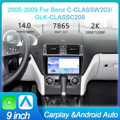 중국 ABS 9인치 자동차 안드로이드 스테레오, 벤츠 C-CLASSW203 GLK-CLASSC209 2005-2009용 7865 내비게이션 포함 | 5-8일 배송 판매용