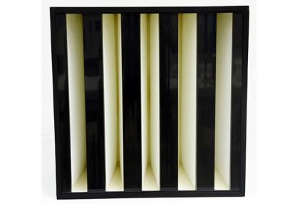 China Compact Vakje van het GlasvezelFiltreerpapier Type met Plastic Kaderventilatie V Bankfilter Te koop