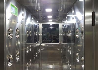 China Two Side Blow Class 100 SUS304 Cleanroom Air Shower for Merchandise for sale
