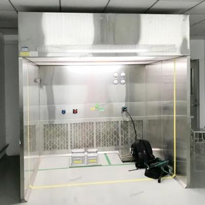 중국 분말 무게 분배 부스 ≥85%의 사전 필터 효율과 99.999%의 헤파 필터 0.3 Um 판매용