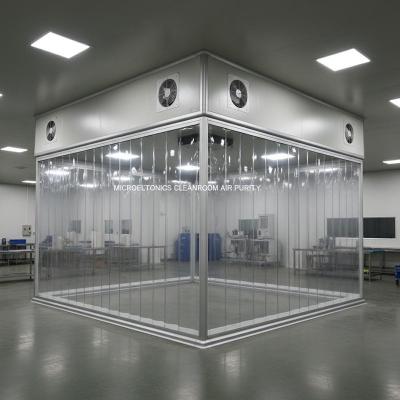 China Suspending Ceiling Clean Booth with Fan Filter Unit and Anti-Static PVC Floor for sale