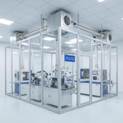 China Relocatable Modular Cleanroom with Epoxy PVC Flooring and ISO Class 5-8 HVAC System for sale