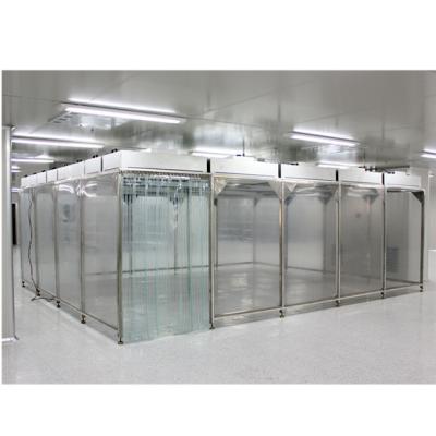 China Movable Vertical Air Flow SoftWall Clean Room 304 Stainless Steel Cleanroom for sale
