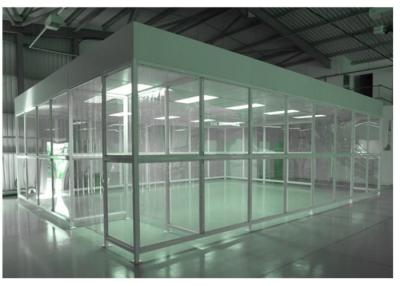 China Durable Softwall Clean Room Steel With Powder Coated Frame And Ceiling For Electronics Factory for sale