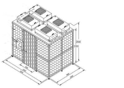 China Modular Purification 65dB G4 Filter Clean Room Booths for sale