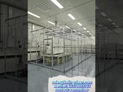 Cabina verticale molle di alluminio di flusso laminare della stanza pulita della parete di pressione positiva