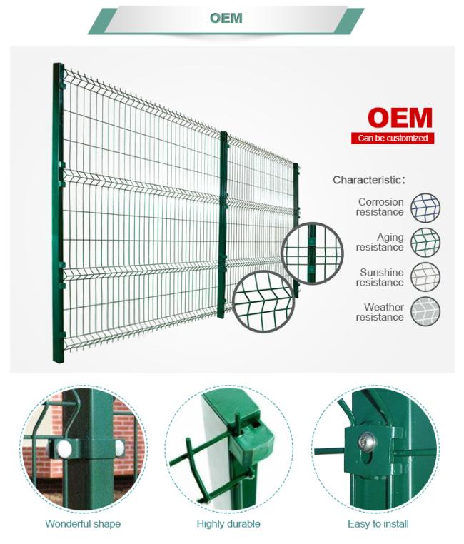 Cheap Galvanized Iron Wire Mesh Panel 3d Curved Houses Garden Perimeter Fence Manufacture