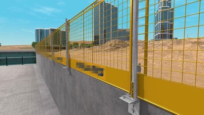 Steel Mesh Barrier Edge Protection System With Toeboard for Construction