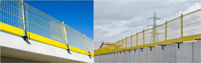 Steel Mesh Barrier Edge Protection System With Toeboard for Construction