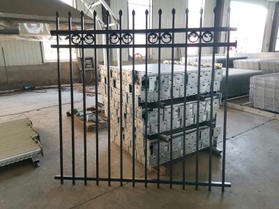 China Metal And Iron Tubular Decorative Black Aluminum Fence 1.8m Height for sale