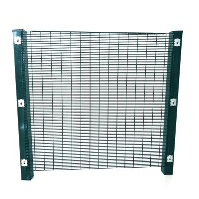 China 358 Burglar Fence Black Welded Wire Mesh Fencing Panels High Security for sale