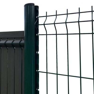 China Round Post 4mm Dia 3d Curved Fence Pvc Coated for sale