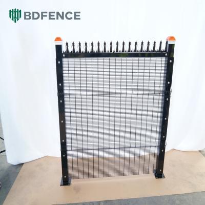 China Galvanized Clearvu High Security 358 Anti Climb Fence Plastic Coated Metal Prison Mesh Clear Vu View Fence No Climb for sale