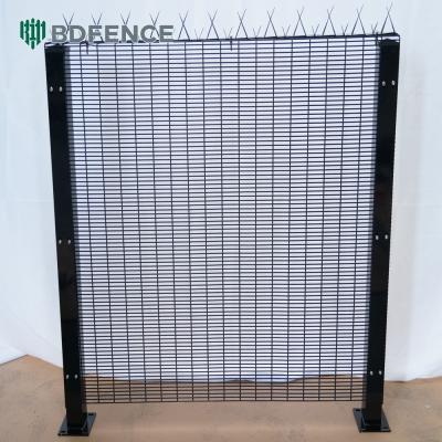China Galvanized Clearvu High Security 358 Anti Climb Fence Plastic Coated Metal Prison Mesh Clear Vu View Fence No Climb for sale