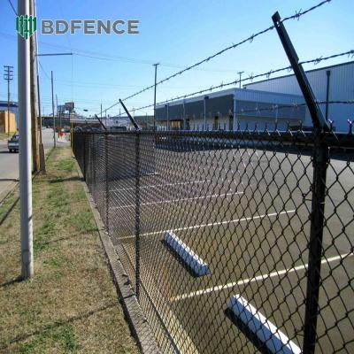 China 6 9 10 Gauge Cyclone Wire Fence 4ft 5ft 6ft 7ft 8ft 10ft Industry Galvanized Chain Link Fences Roll for sale