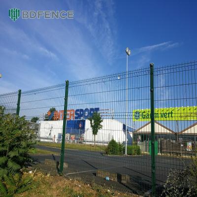 China Home Outdoor Garden Metal Triangle Bending Pvc Coated 3d Curved Wire Mesh Fence Fencing for sale