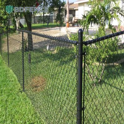 China Color PVC Coated 2.5mm Privacy Chain Link Fence System Price Galvanized Chain Link Fence for sale
