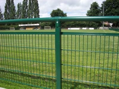 China rectangle post Grid Structure Double Wire Mesh Fencing for sale