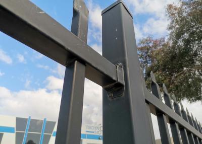 China High-Strength Iron Frame Palisade Tubular Fence Security Fence Panel Square Hole Hot Dip For Driveway Gates for sale
