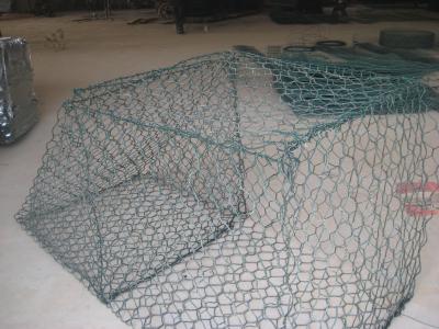 China Woven Stone Filled Galvanized Gabion Boxes Basket 8x10cm Hexagonal Hole for sale