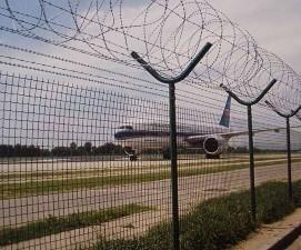 China Powder Coated Airport Fencing 50*200mm Y Type Post Security for sale