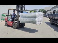 How is the packaging of galvanized chain link fence completed?