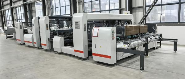 Quality Full Automatic Double Splicing Corrugated Box Gluing Machine 45KW JH-2400F-P for sale