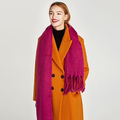 China Y-Z 2025 Winter Nordic Polar Fleece Female Scarf Comfortable Cosy Boho Shawl with Fringed for Christmas Festival Vegan Style for sale
