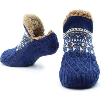 China Y-Z Wholesale Indoor Home Slouch Designer slippers Socks Men's Knitted Adult Ankle Non slip Sleeping Floor Socks for sale