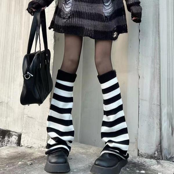 Quality Y-Z Fall Winter Knitted White Warm Yoga Gothic Horn Knee High Leg Warmers for Women Knee Socks for sale