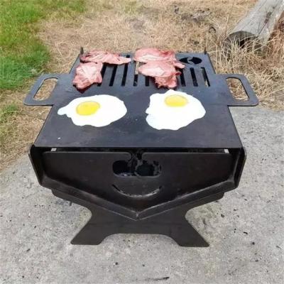 Cina Il fuoco d'acciaio all'aperto di campeggio pieghevole bruciante di legno scava la griglia del carbone del barbecue in vendita