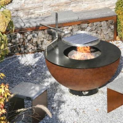 Cina Fuoco di campeggio d'acciaio Pit Grill di Rusty Barbecue Fire Bowl Corten del giro all'aperto in vendita