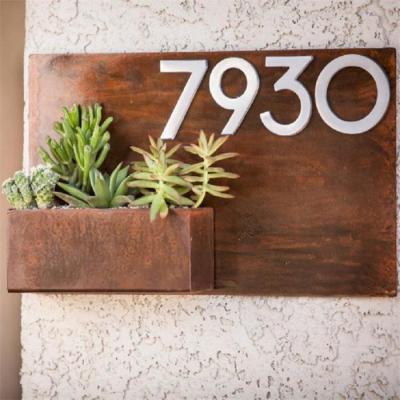 China Vertical Wall Hanging Corten Steel Planter Boxes For Metal Wall Decoration for sale
