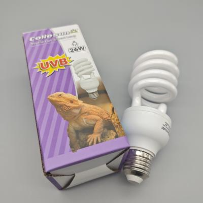 China E27 13W/26W CFL UVB Light 10.0 UVA And UVB Bulb For Bearded Dragons for sale