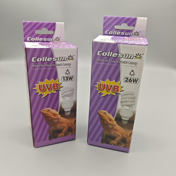 Quality E27 13W/26W CFL UVB Light 10.0 UVA And UVB Bulb For Bearded Dragons for sale
