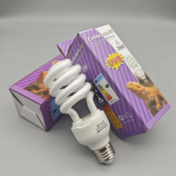 Quality OEM 10.0 UVB E27 CFL Bulb 26W For Bearded Dragons 220V / 110V for sale