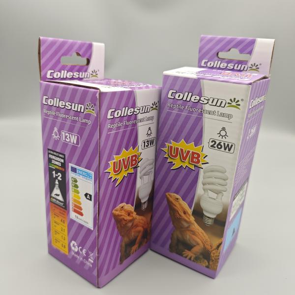 Quality OEM 10.0 UVB E27 CFL Bulb 26W For Bearded Dragons 220V / 110V for sale
