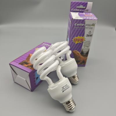 China Energy Saving Cfl Uvb Bulb 26W E27 Screw In UVB Reptile Lamp for sale