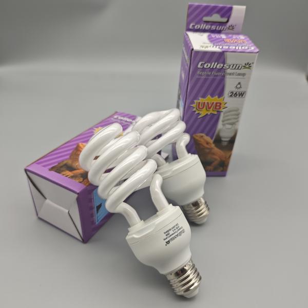 Quality Energy Saving Cfl Uvb Bulb 26W E27 Screw In UVB Reptile Lamp for sale