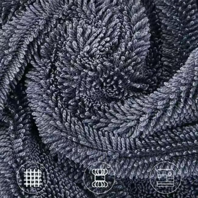 Microfiber car cloth in use for vehicle cleaning