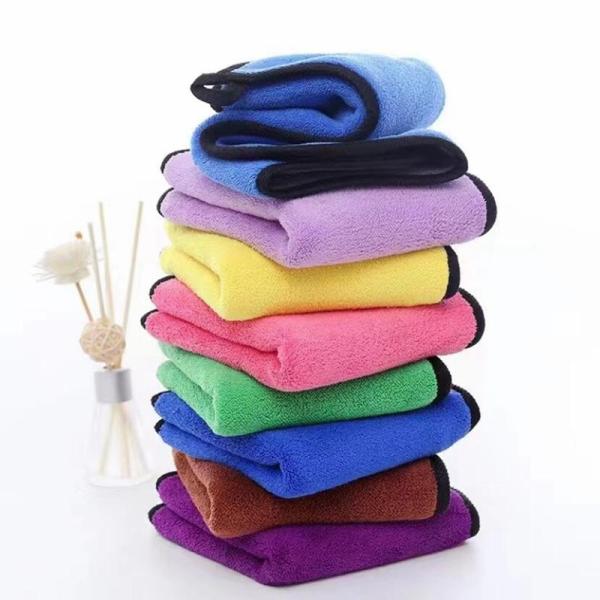 Quality Custom Microfiber Auto Drying Towels Coral Fleece Microfiber Car Drying Cloth for sale