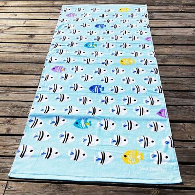 China Customized Size And Weight 100% Cotton Oversized Beach Towels for sale