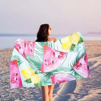 China Sports Microfiber Suede Beach Towel Full Body Coverage Fade resistant for sale