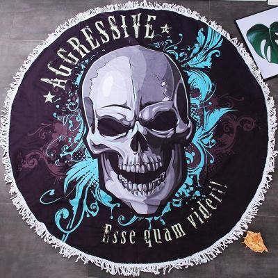 China Customizable Microfiber Round Towel Skin Friendly Microfiber Beach Towel for sale